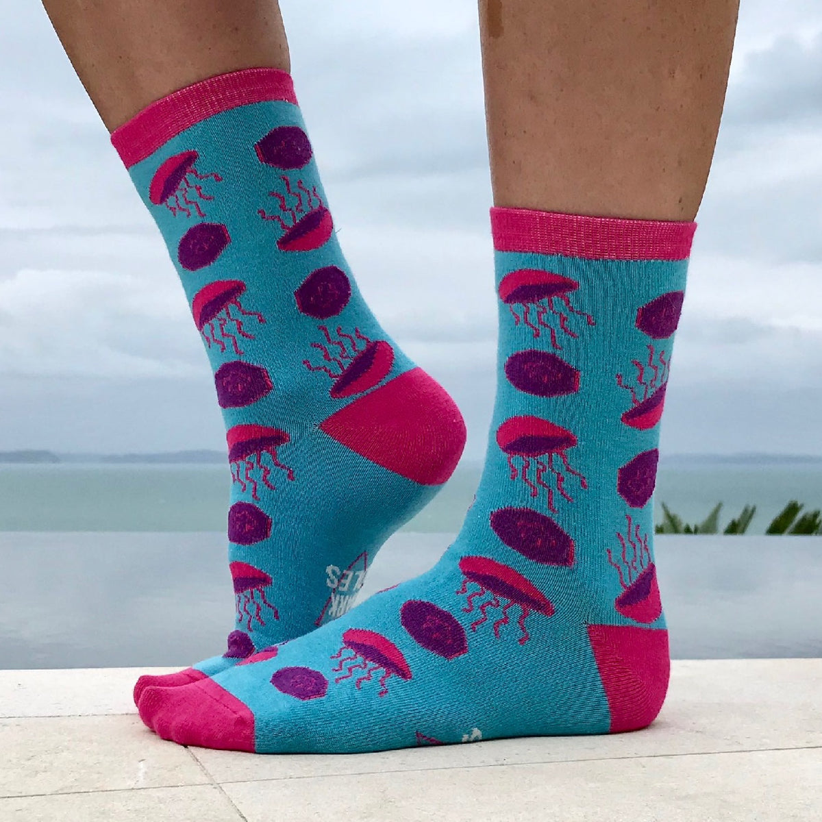 Jellyfish Bamboo Sock by Dark Soles | Proudly NZ Owned
